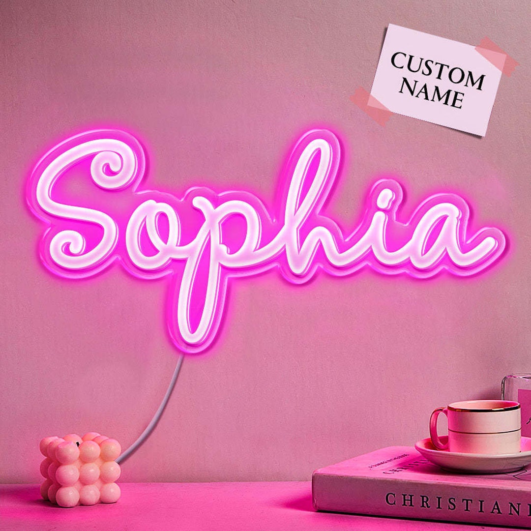 Personalized Name Neon Sign Custom Home Wall Decorations Light Sign ...