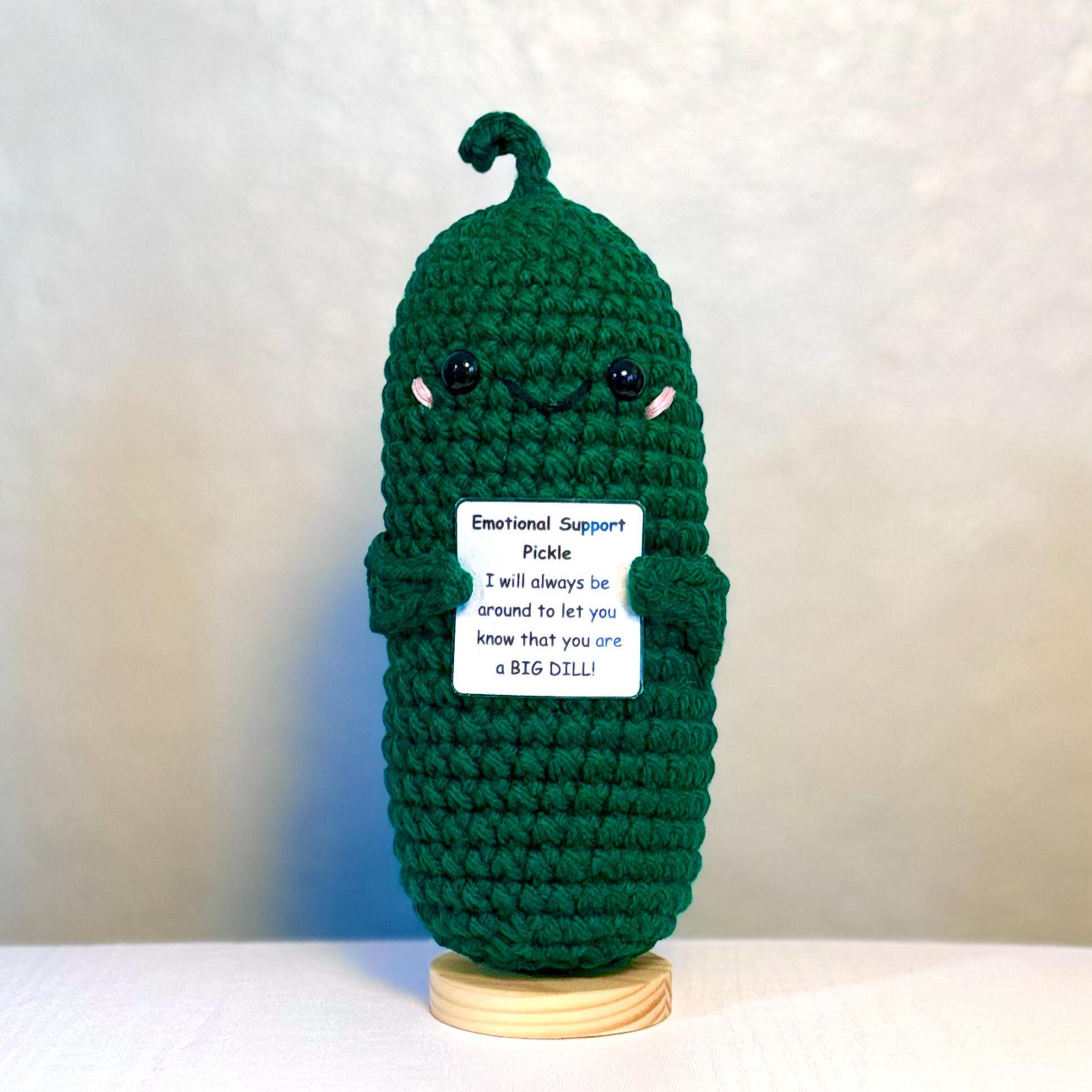 Emotional Support Pickle | Crochet Emotional Support Pickle | Made to ...
