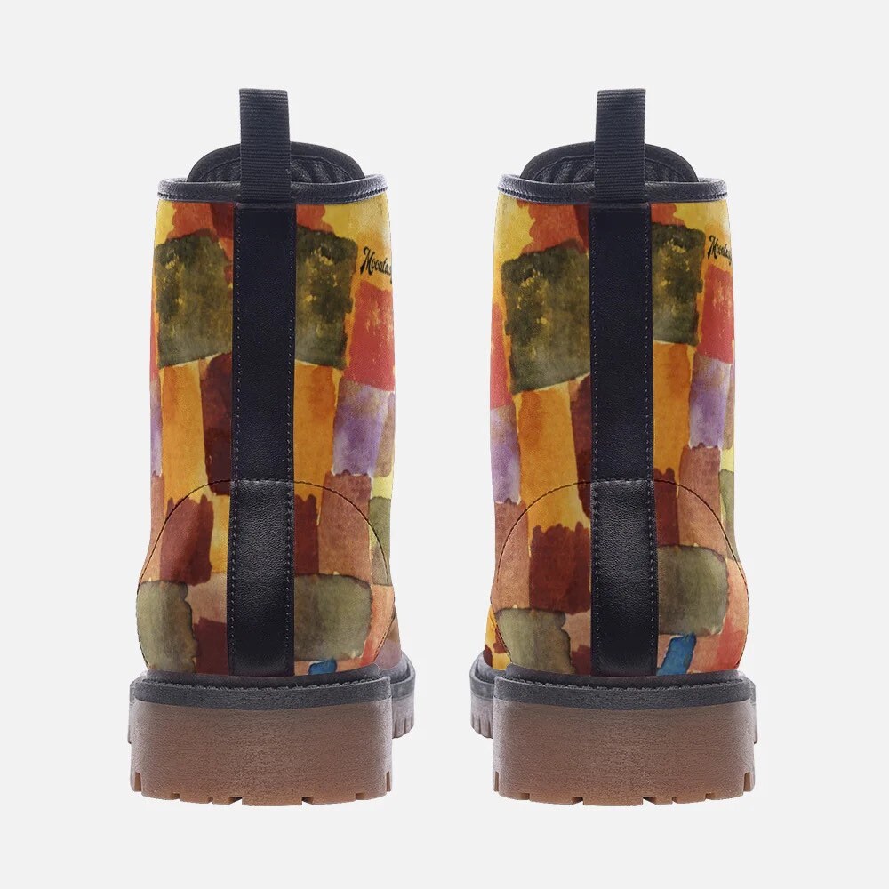 Urban Combat Boots Vegan Leather Boots Festival Club Boots Faux Leather ...