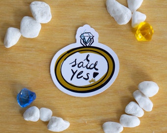 I Said Yes Stickers | Etsy