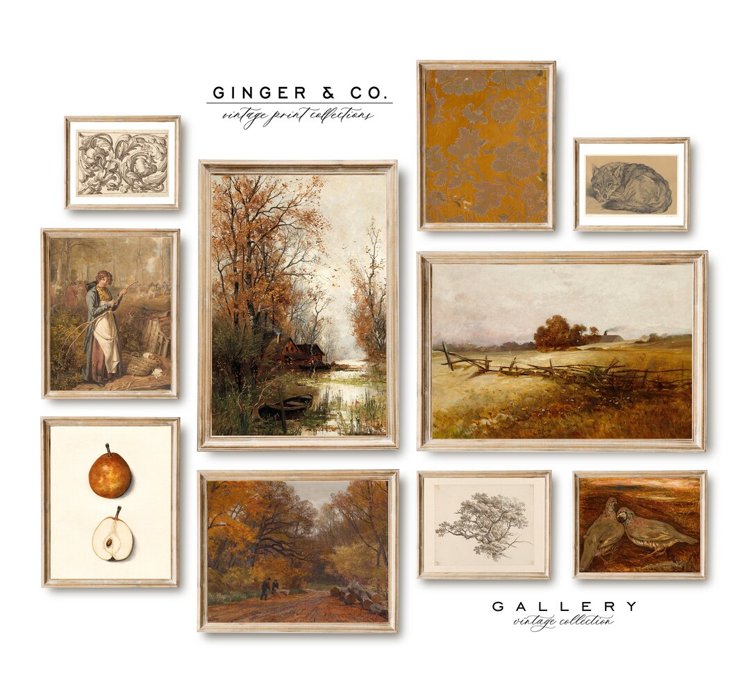 Rust Tones Fall Gallery Wall Art Set PRINTABLE DIGITAL DOWNLOAD Autumn ...