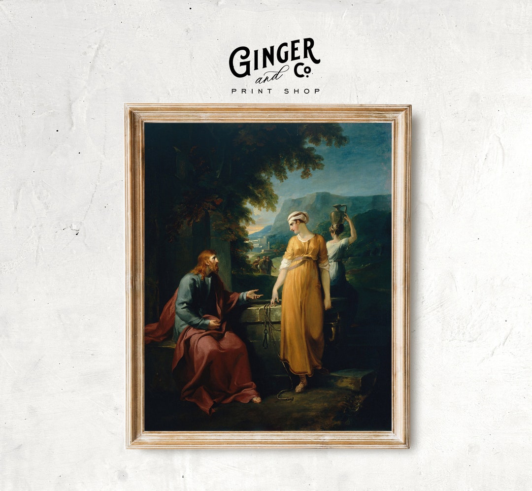 Christ With the Woman of Samaria -- PRINTABLE DIGITAL DOWNLOAD ...