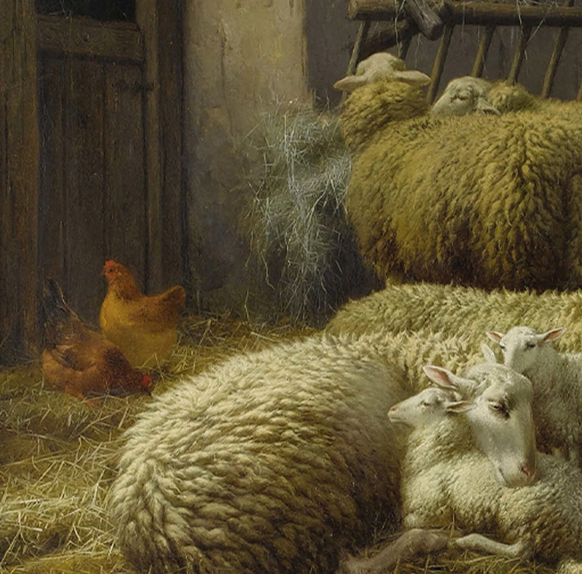 Vintage Sheep Painting PRINTABLE DIGITAL DOWNLOAD Farmyard - Etsy