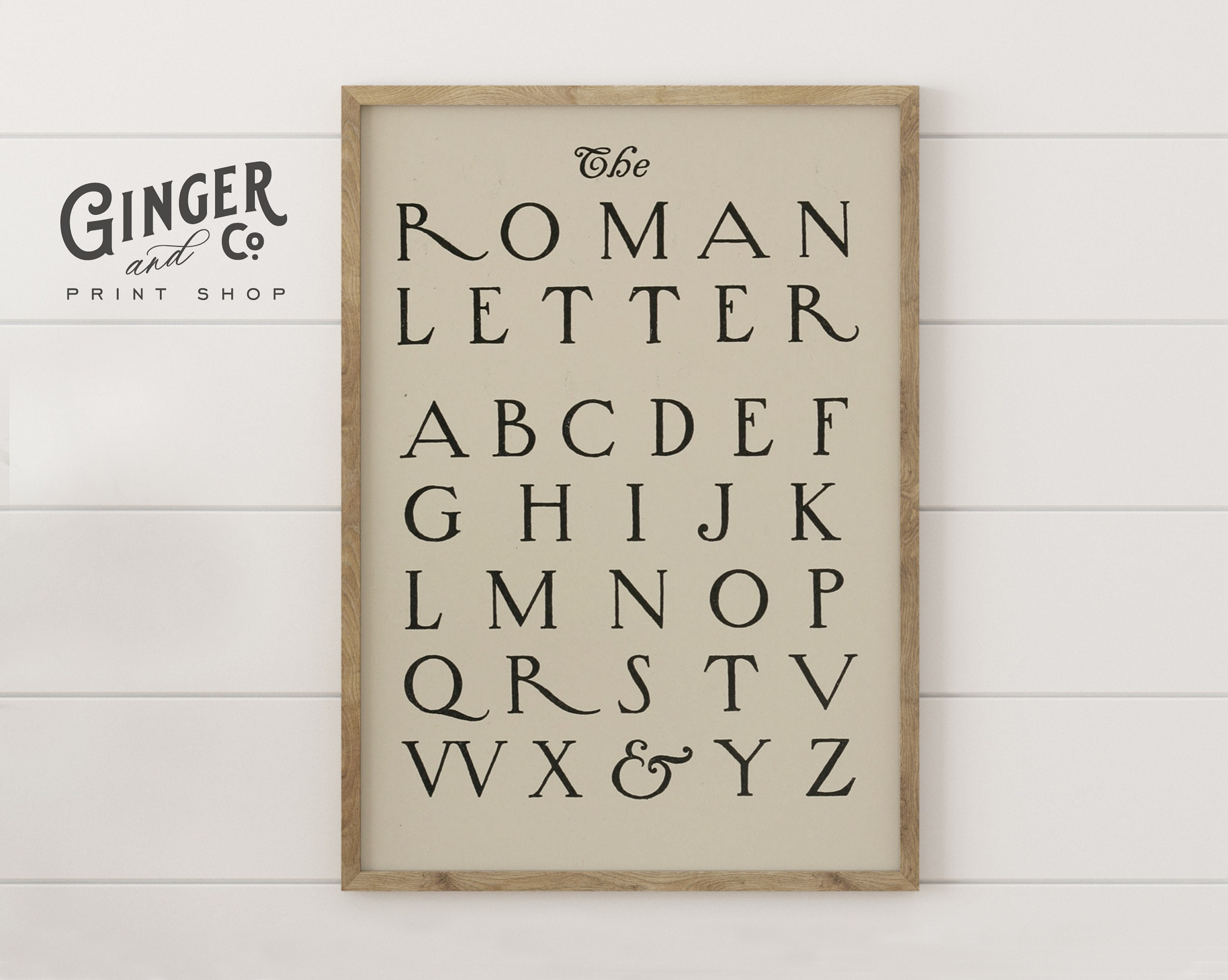 Ancient Roman Alphabet Chart
