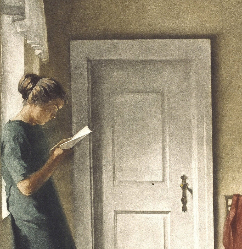 Woman Reading Near a Window PRINTABLE DIGITAL DOWNLOAD | Etsy