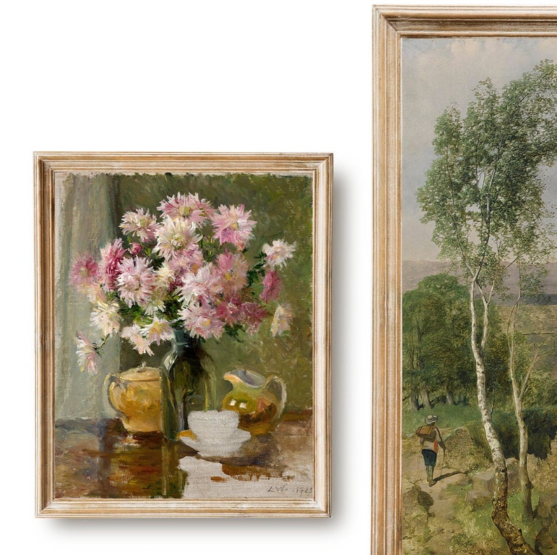 Vintage Spring Gallery Wall Art Prints Set 4 - PRINTABLE DIGITAL ...