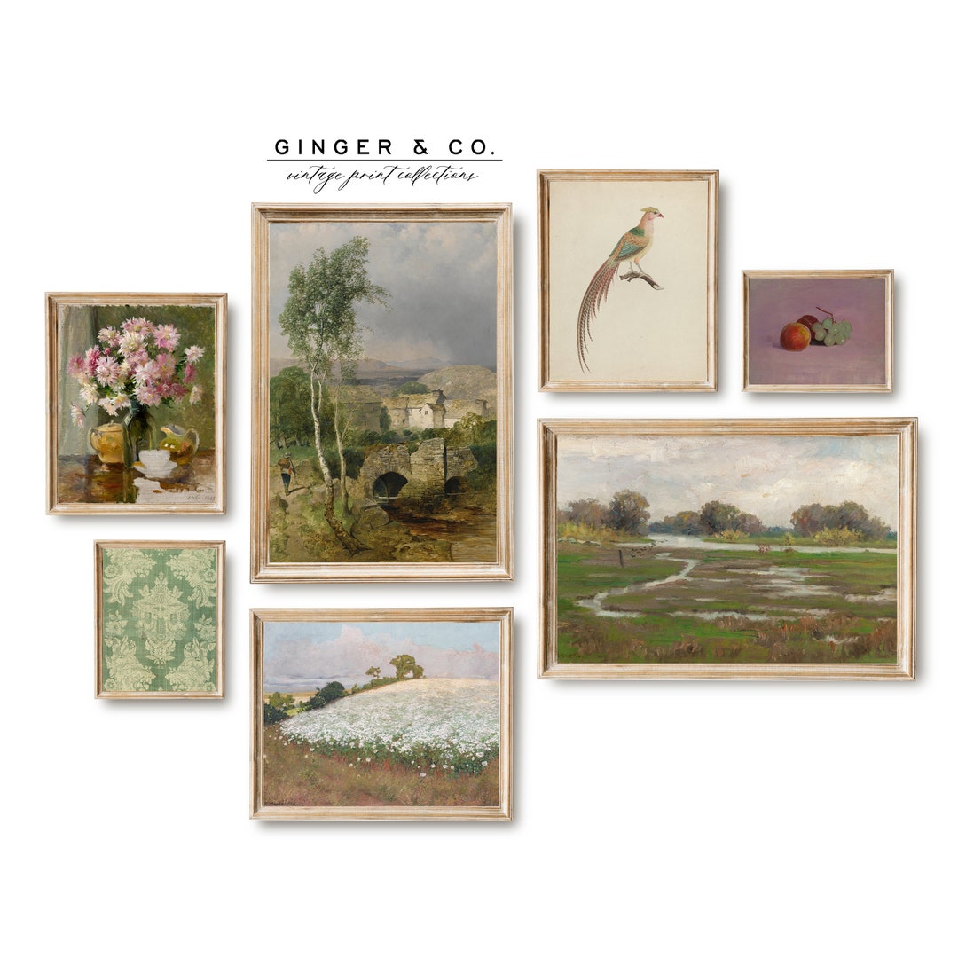 Vintage Spring Gallery Wall Art Prints Set 4 PRINTABLE - Etsy
