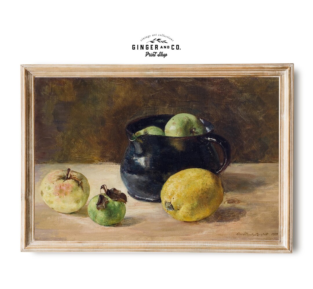 Moody Still Life Oil Painting - PRINTABLE DIGITAL DOWNLOAD - Vintage ...