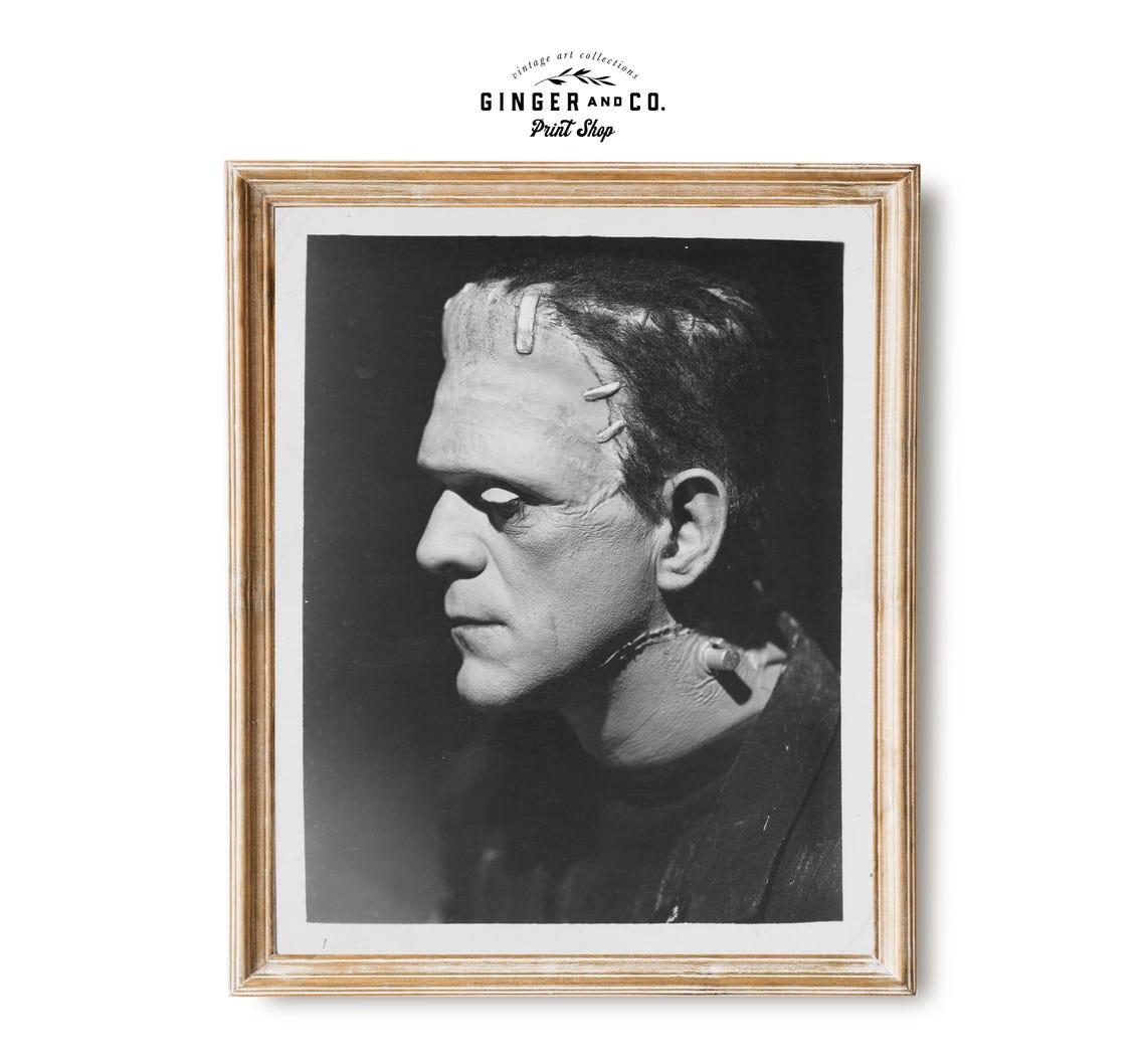 Frankenstein -- Halloween Wall Art, Vintage Movie Photograph ...