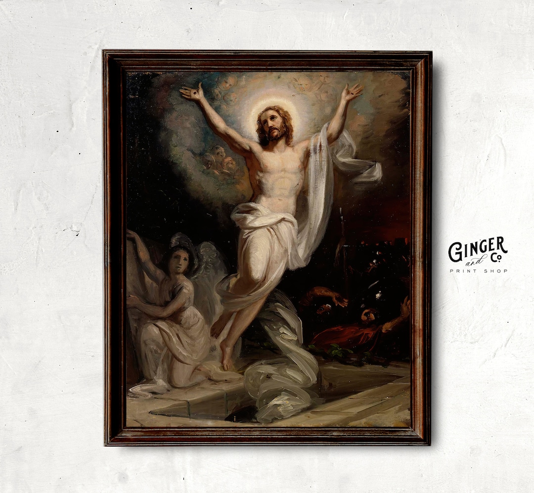 Resurrection of Christ -- PRINTABLE DIGITAL DOWNLOAD Christian Wall Art ...