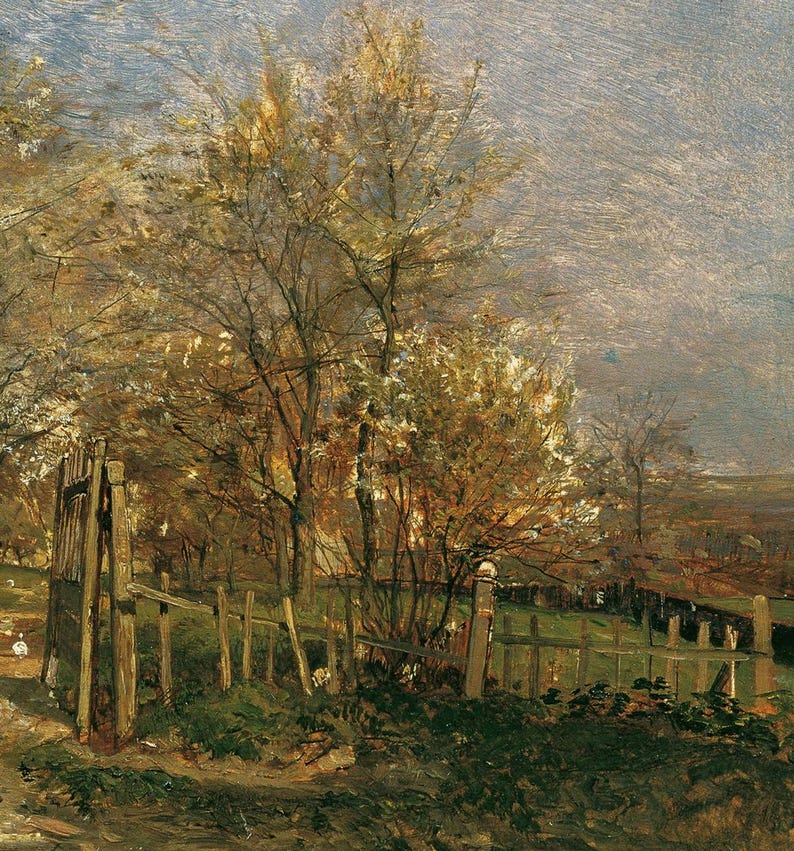 Vintage Spring Landscape Oil Painting - SHIPPED PRINTS - Fine Art ...
