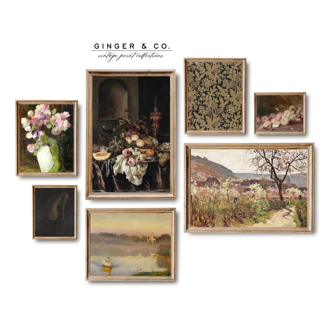 Moody Vintage Spring Gallery Wall Art Prints Set 1 - Etsy