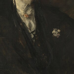 William Merritt Chase -- Vintage Male Portrait Painting, Moody Wall Art ...