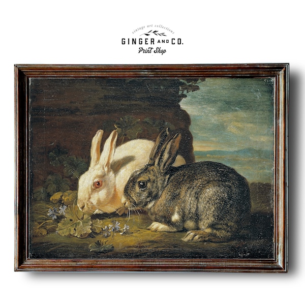 Rabbit Oil Painting - Etsy