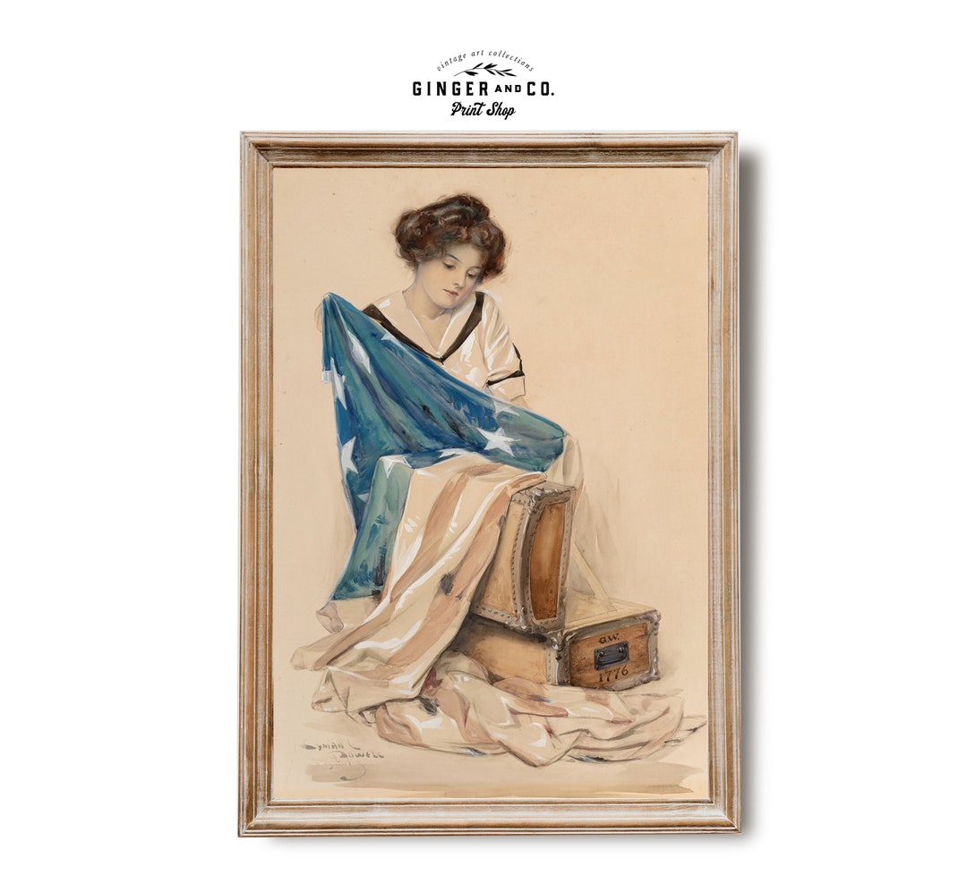 Washington's Flag - PRINTABLE DIGITAL DOWNLOAD - Vintage Patriotic ...