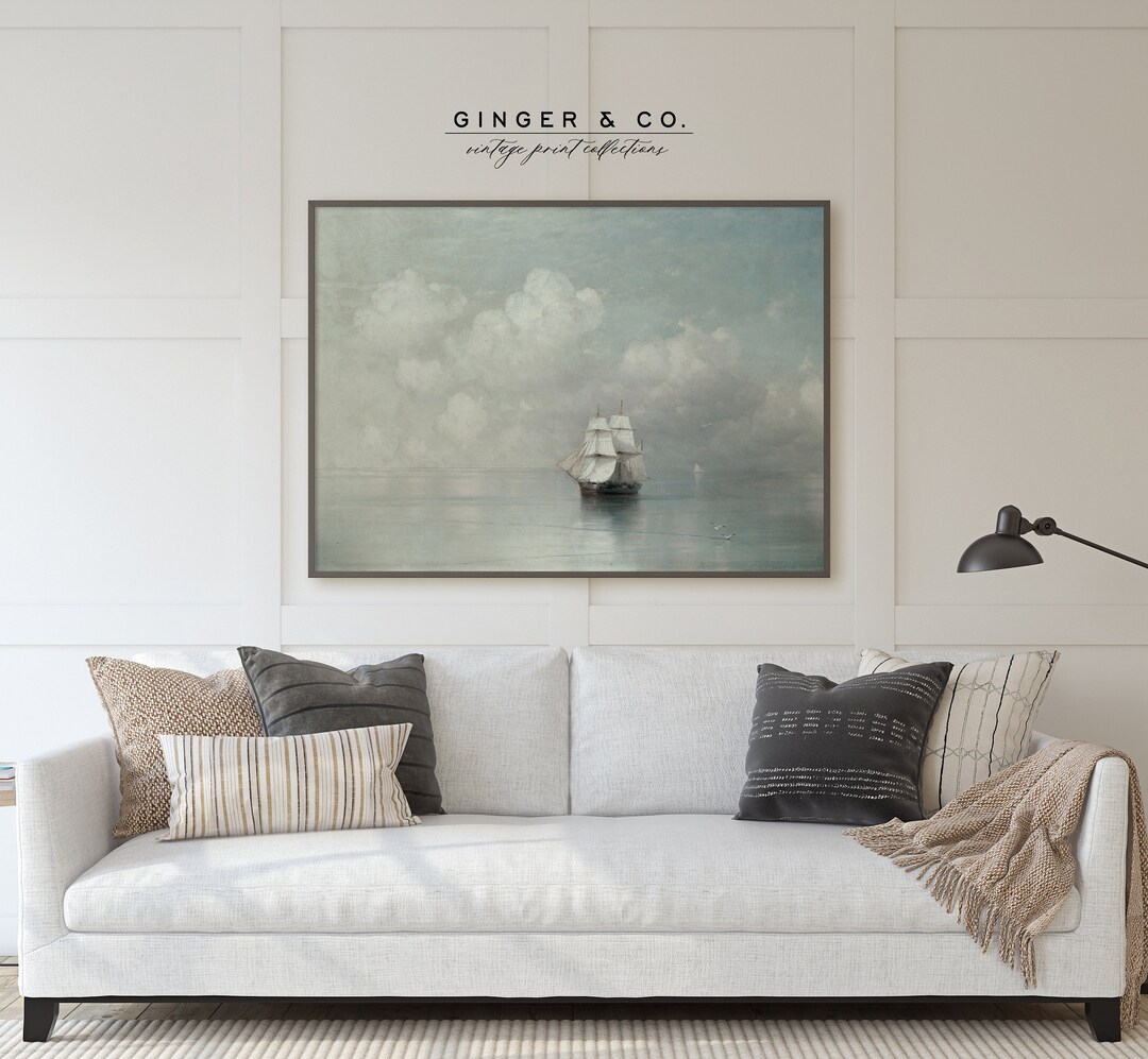 Vintage Nautical Print - PRINTABLE DIGITAL DOWNLOAD - Calm Sea With ...