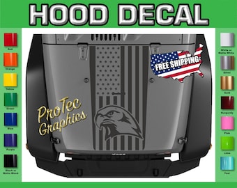 Eagle Flag Hood Decal | Etsy