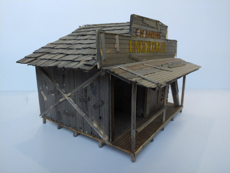 Old West Handmade Wood Miniature 1/24 Scale Undertaker Building - Etsy