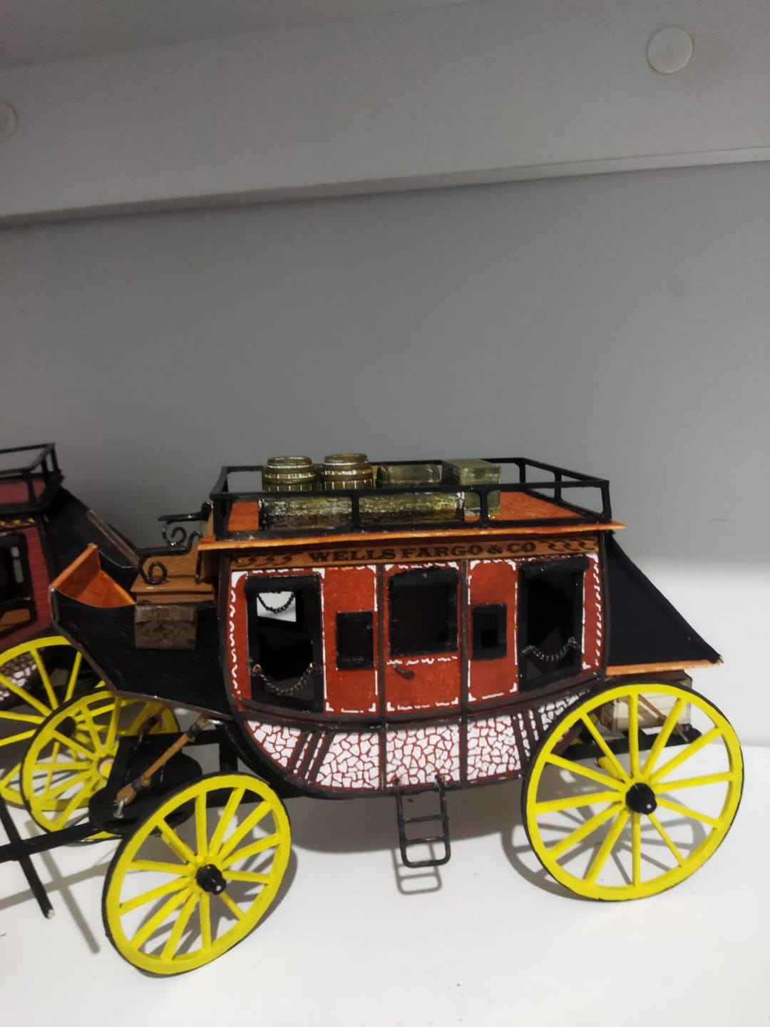 Miniature Stagecoach | Handmade | Vintage Mail Cart | Orange - Etsy