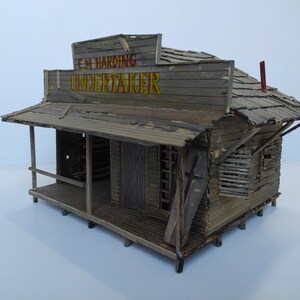 Old West Handmade Wood Miniature 1/24 Scale Undertaker Building - Etsy