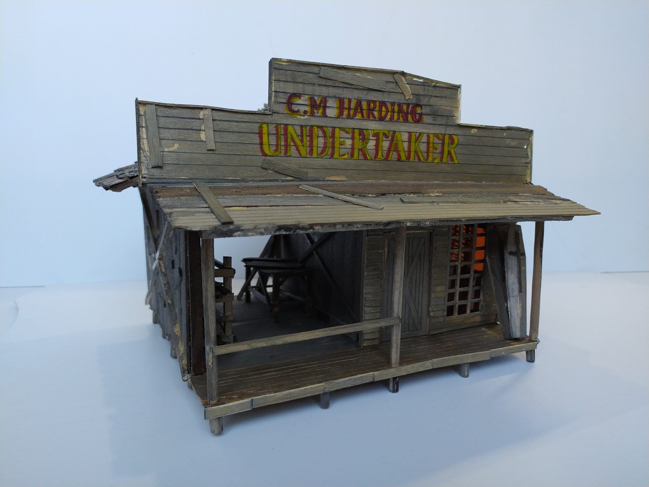 Old West Handmade Wood Miniature 1/24 Scale Undertaker Building - Etsy
