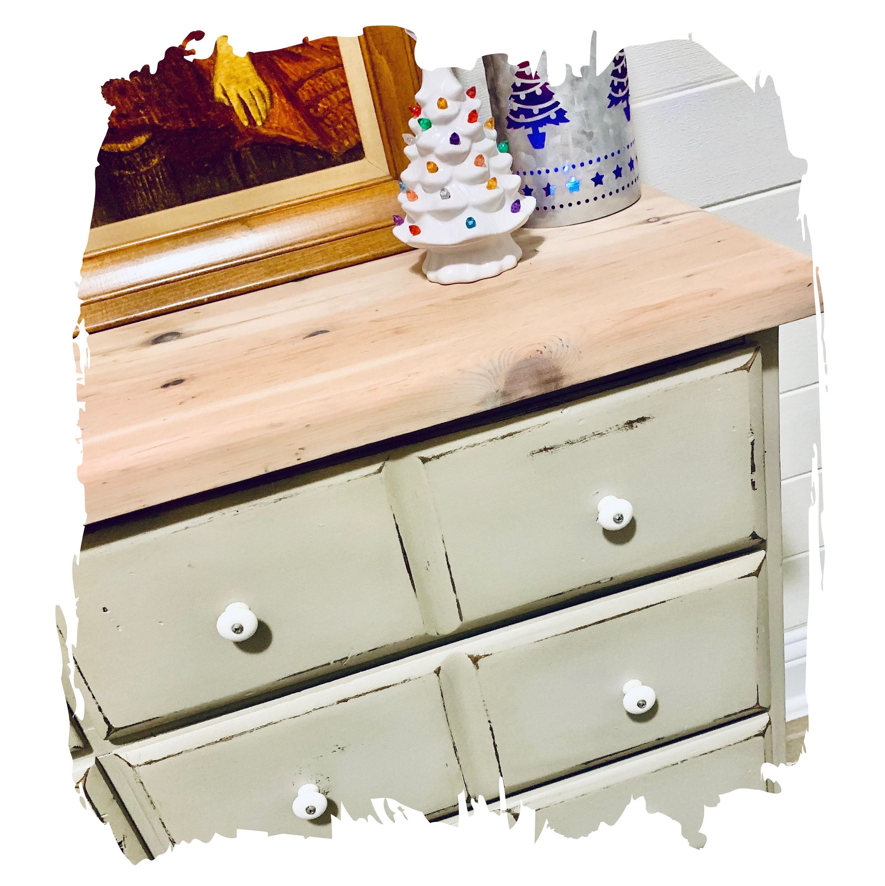 SOLD!!! - Antique Solid Wood Dresser With Distressed Rustic Finish - Etsy