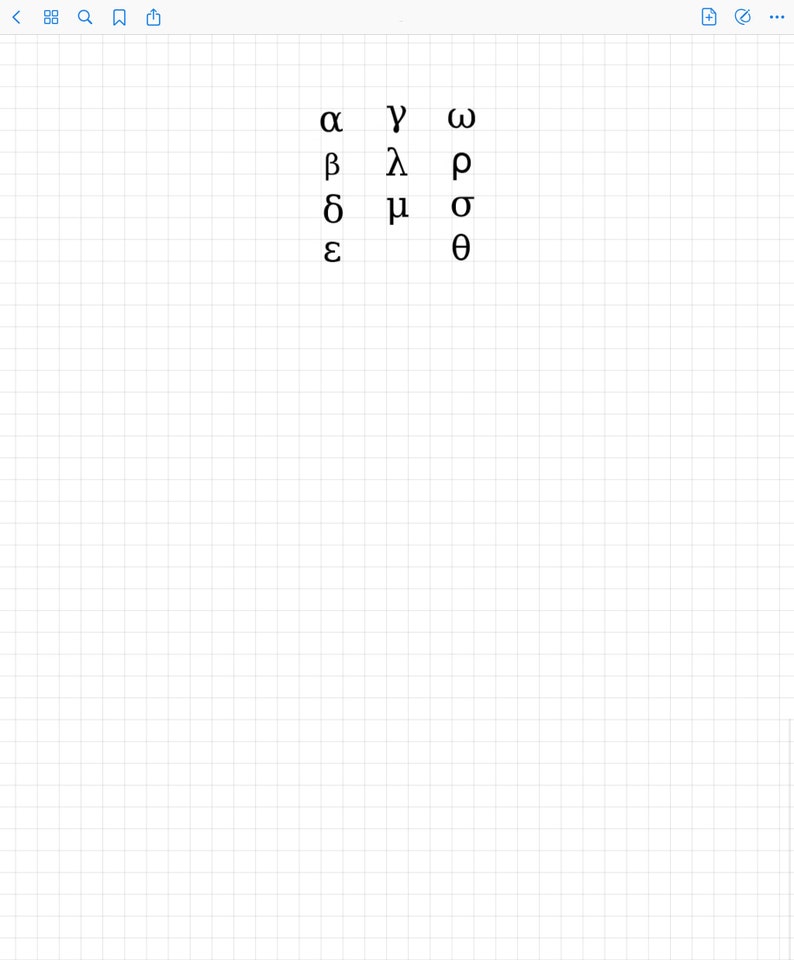 Common Greek Alphabet Letters Stickers Package for Goodnotes 5 - Etsy