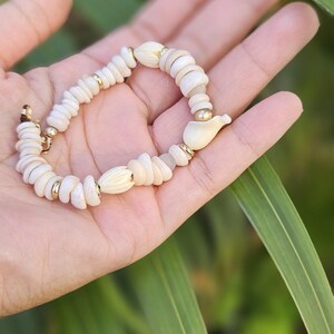 Puka Seashell Bracelet. Hawaiian Seashell Bracelet . Puka Seashell ...