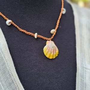 Sunrise Shell Necklace. Seashell Necklace. Sea Shell Necklace. Bright ...