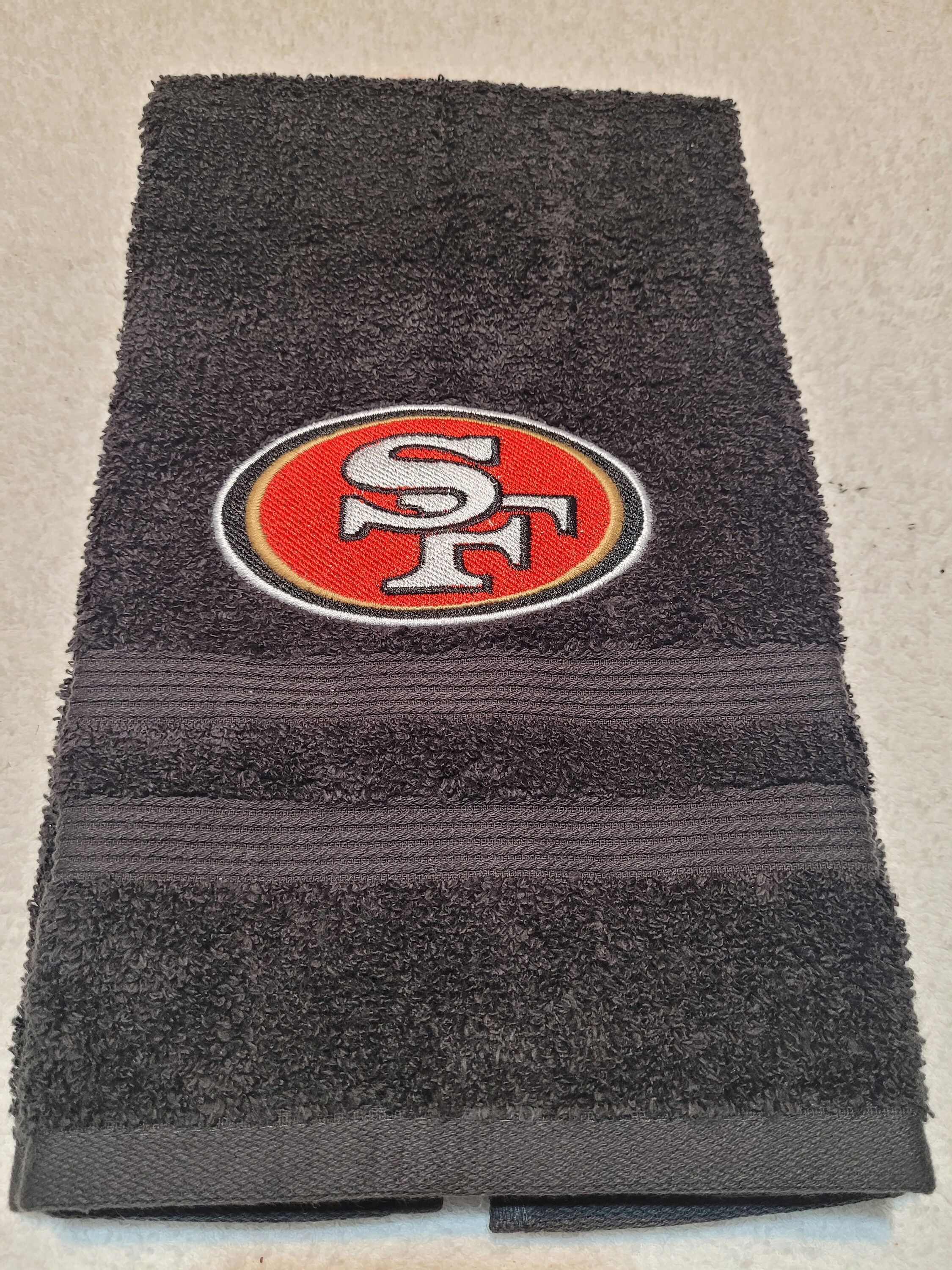 San Francisco 49ers Embroidered Hand Towel in Stock Bathroom - Etsy