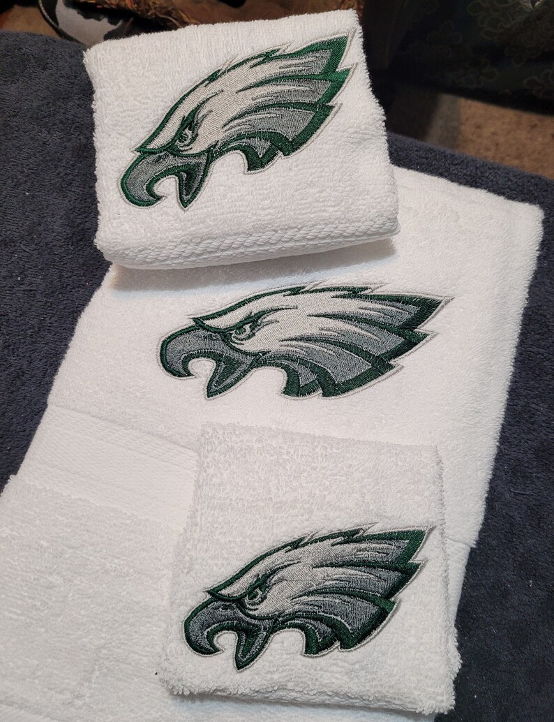 Philadelphia Eagles Towel Set 3-piece Set Bathroom Towel - Etsy