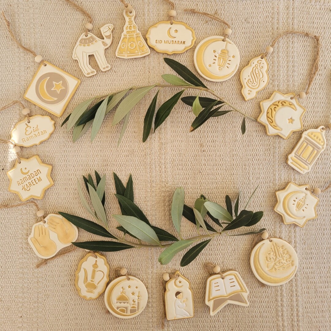 Pendant Ramadan Eid Mubarak Easter Oriental Lantern Moon Stars Mosque ...