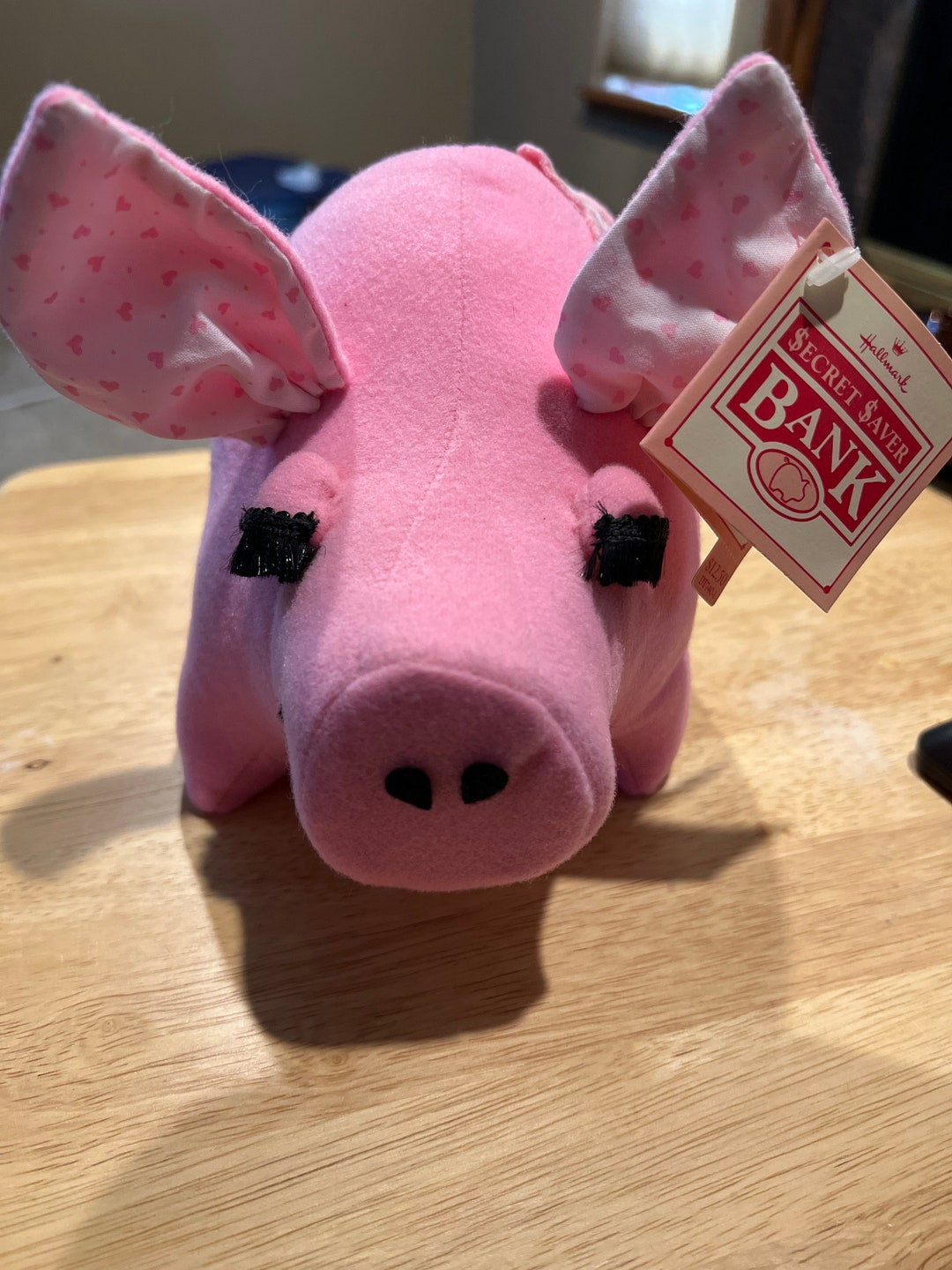 Plush Pink Piggy Bank - Hallmark Super Saver - Etsy