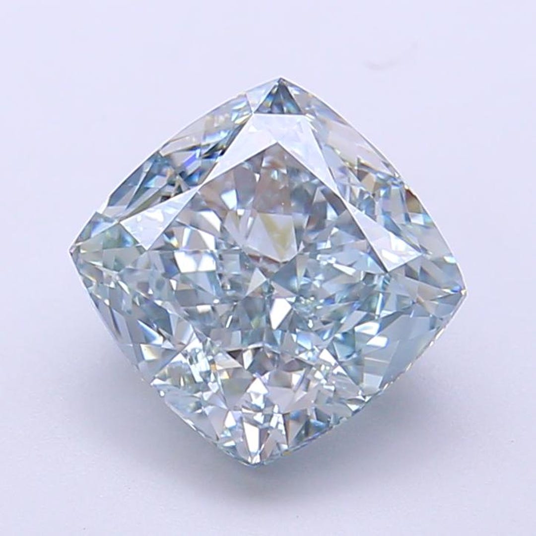 Square Cushion Cut Fancy Intense Blue Color VVS/VS IGI Certified Loose ...