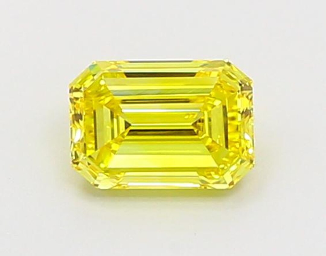 Emerald Cut Fancy Vivid Yellow Color VVS/VS IGI Certified Loose 1-20 ...