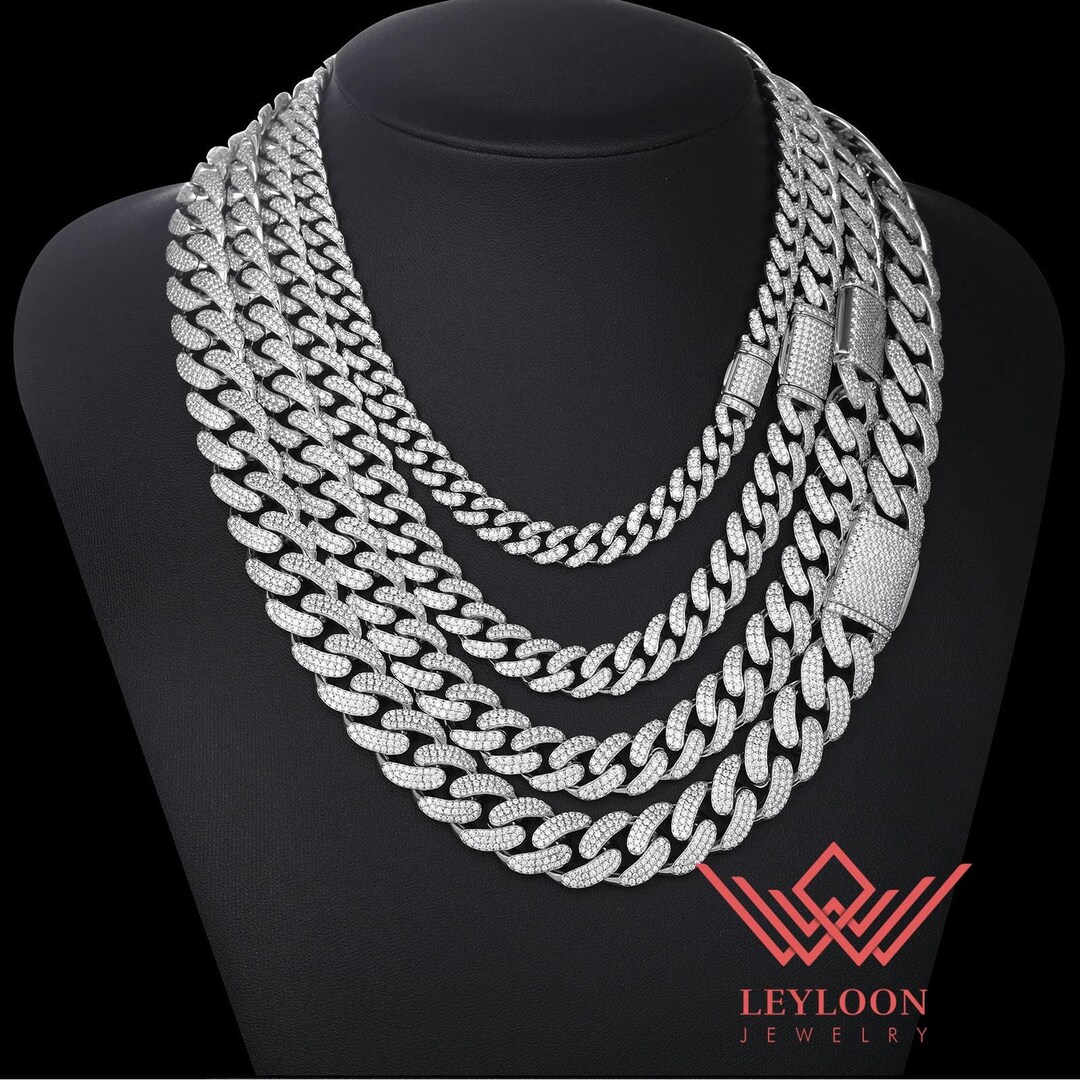 16mm Cuban Link Chain Necklace Foldable Box Clasp 20 22 24 26 30 Inches ...