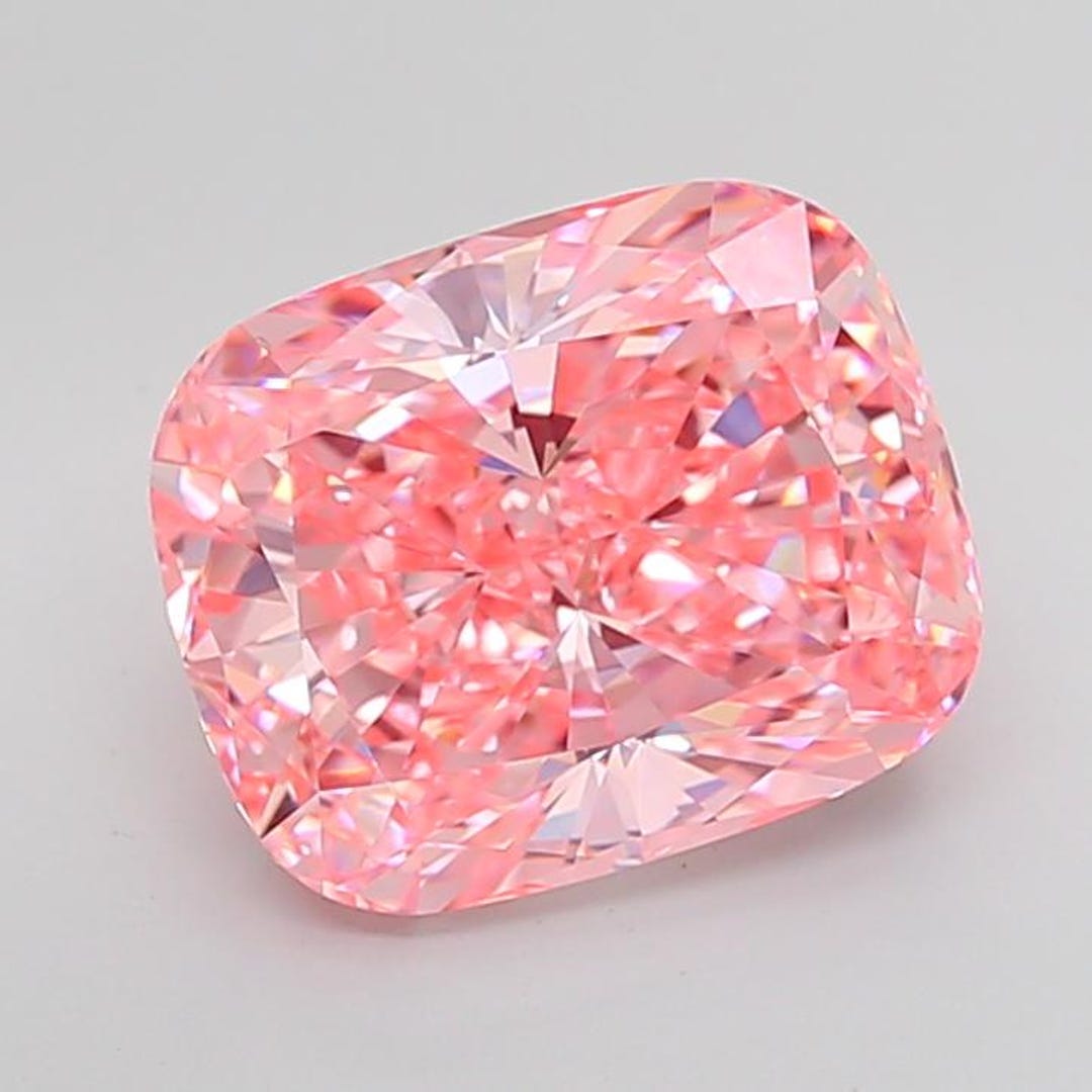Cushion Cut Fancy Vivid Pink VVS/VS IGI Certified Loose 1-20 Carats Lab ...