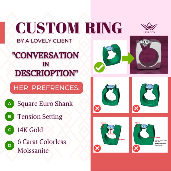 Tension Setting Ring - Etsy