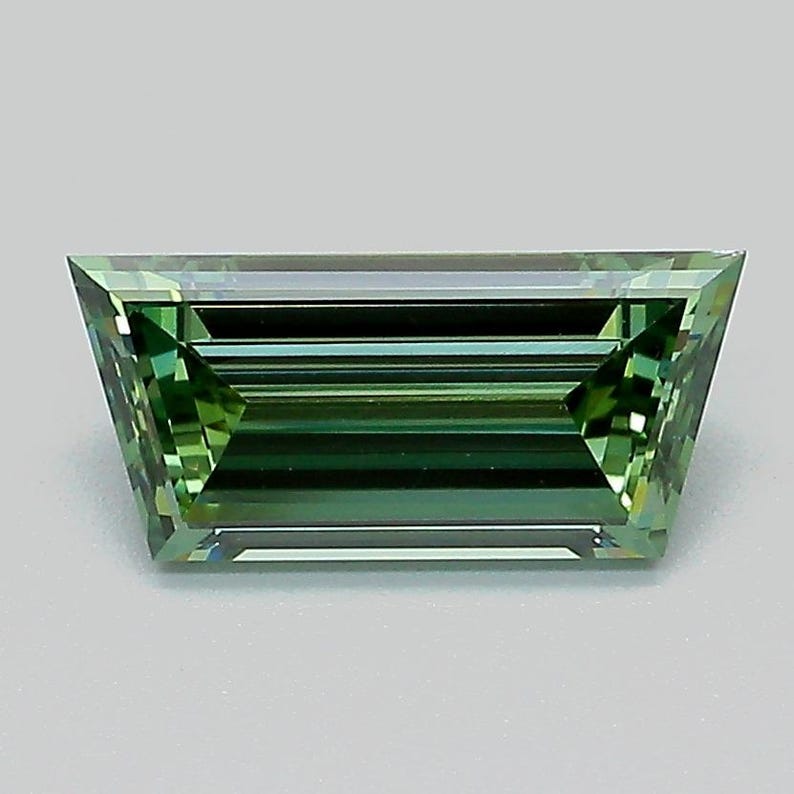 Trapezoid Cut 1.23 Carat Vivid Green Lab Grown Diamond, IGI VS1 - Etsy