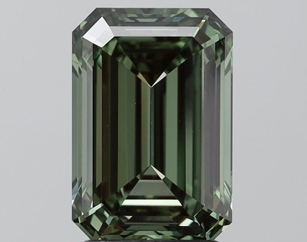Emerald Cut Fancy Vivid Green Color VVS/VS IGI Certified Loose 1-20 ...