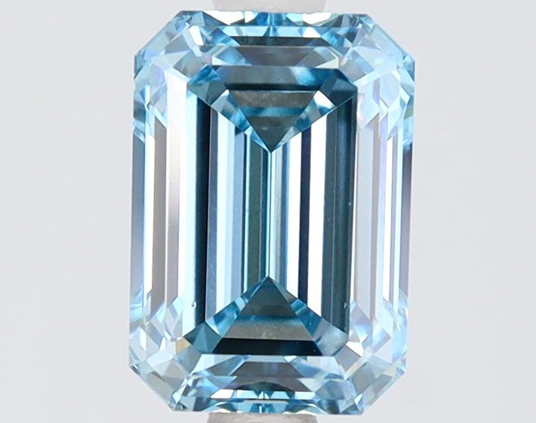 Emerald Cut Fancy Intense Blue Color VVS/VS IGI Certified Loose 1-20 ...