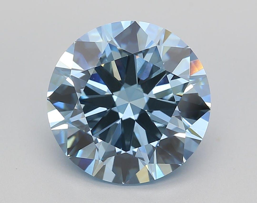 Round Cut Fancy Intense Blue Color IGI Certified VVS/VS Loose 1-20 ...