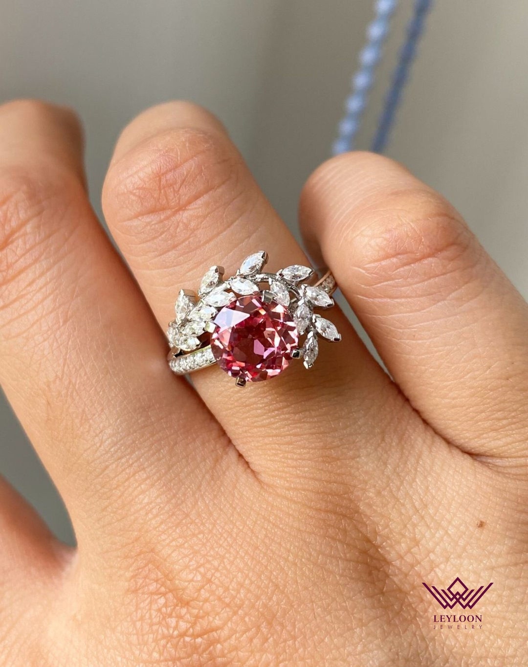 5 Carat Round Cut Pink Double Hidden Halo Bead-set VVS Lab Grown ...