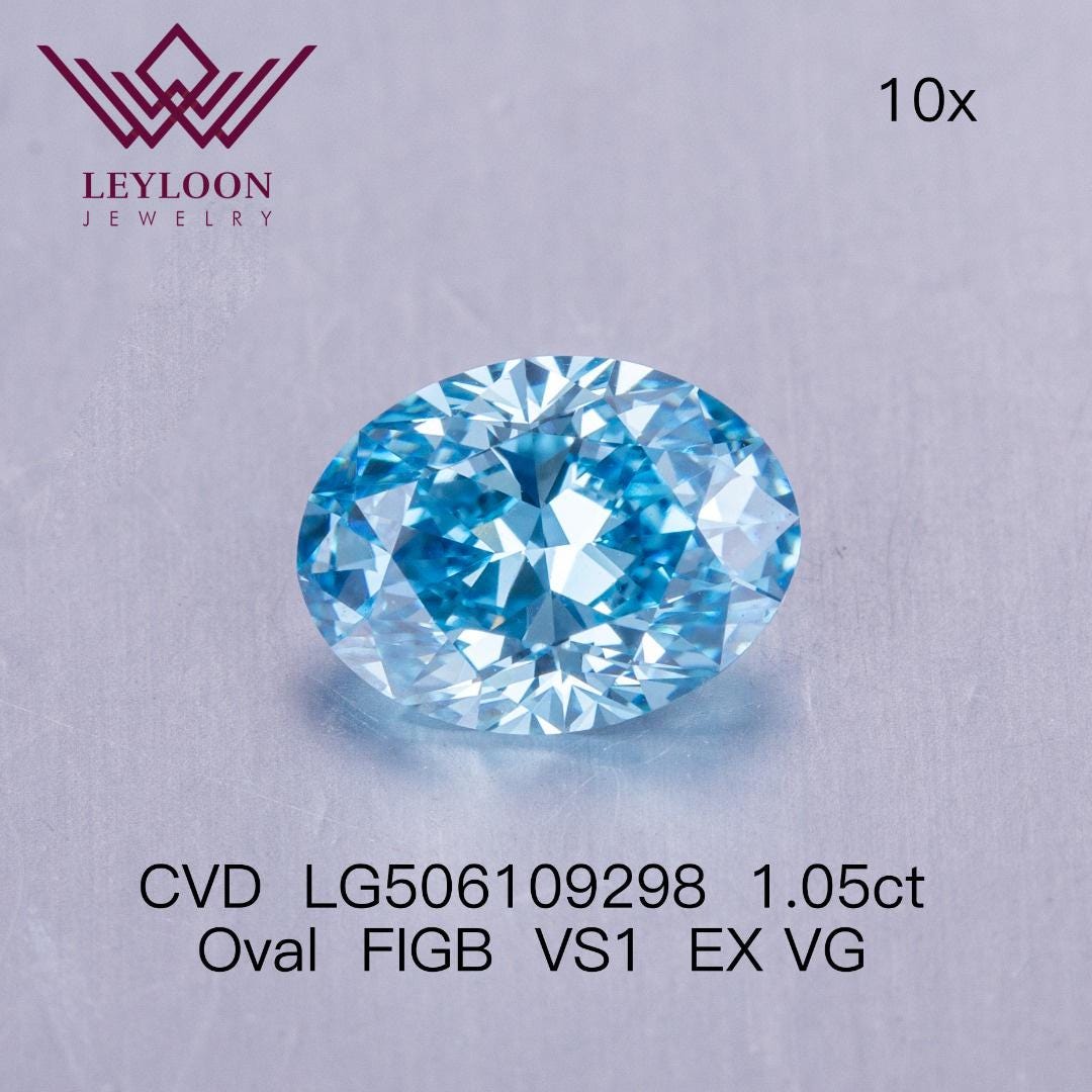 Oval Cut Fancy Intense Blue Color VVS/VS IGI Certified Loose 1-20 ...