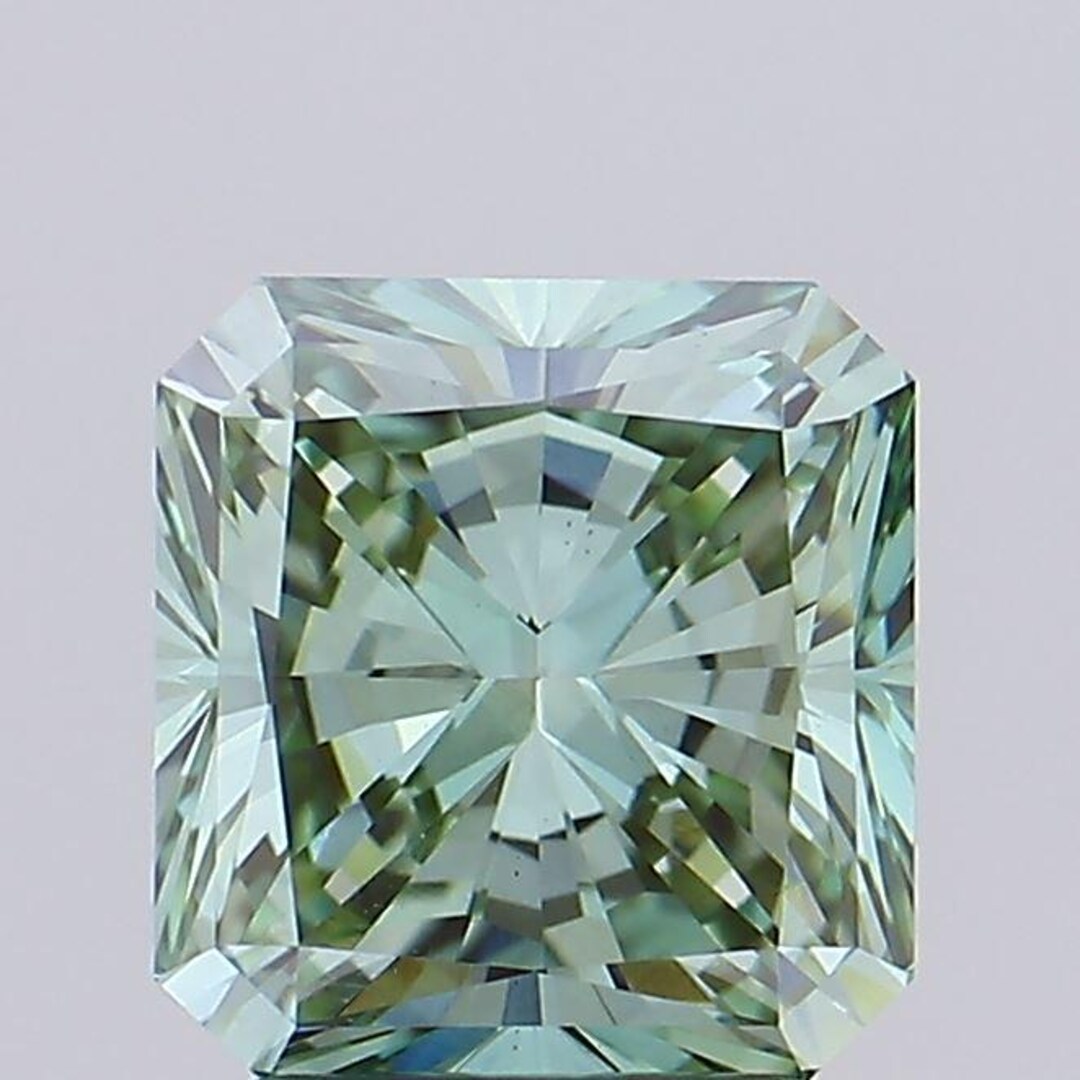 Square Radiant Cut Vivid Green Lab Grown Diamond, VVS/VS, Certified - Etsy