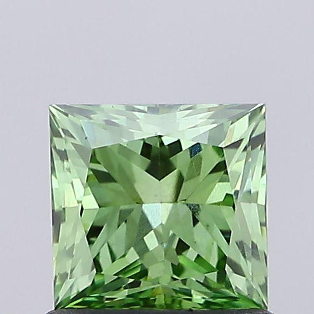 Princess Cut Vivid Green Lab Grown Diamond, VVS/VS IGI Certified - Etsy UK