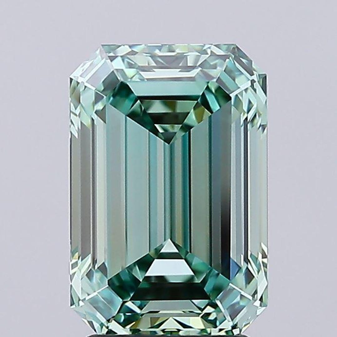 Emerald Cut Fancy Intense Green Color VVS/VS IGI Certified Loose 1-20 ...