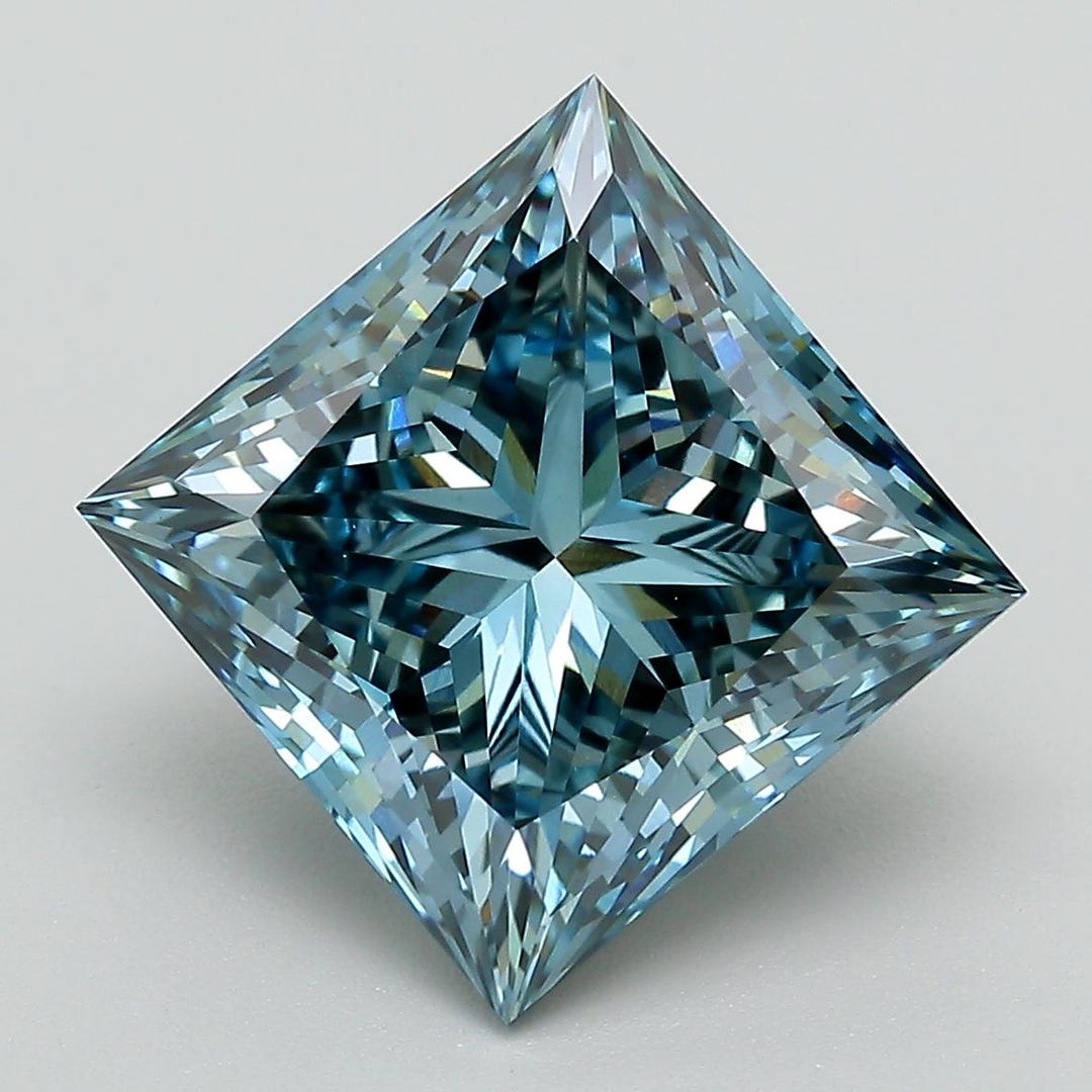 IGI Certified Greenish Blue Princess Cut Lab Grown Diamond, VVS/VS - Etsy