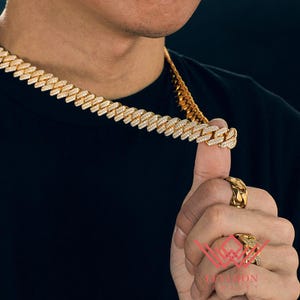 13mm Cuban Link Chain Necklace Foldable Box Clasp 20 22 24 26 30 Inches ...