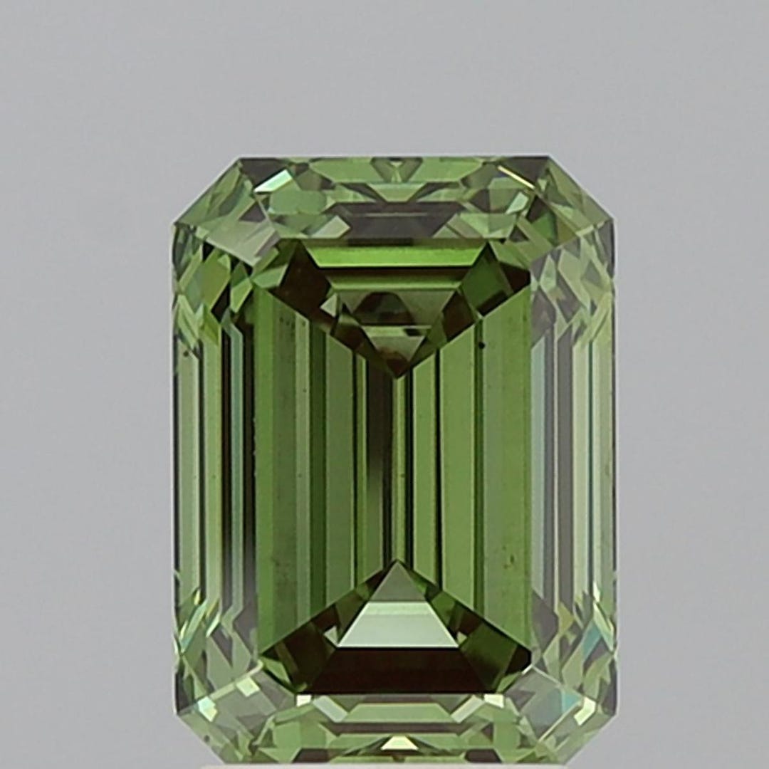 Emerald Cut Fancy Vivid Green Color VVS/VS IGI Certified Loose 1-20 ...